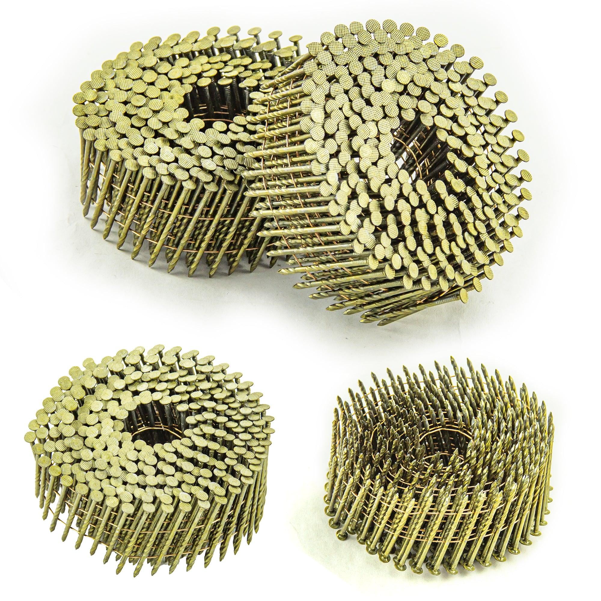 meite 9,000 Pieces CNFS2550 15 Degree Screw Shank Galvanized Wire ...