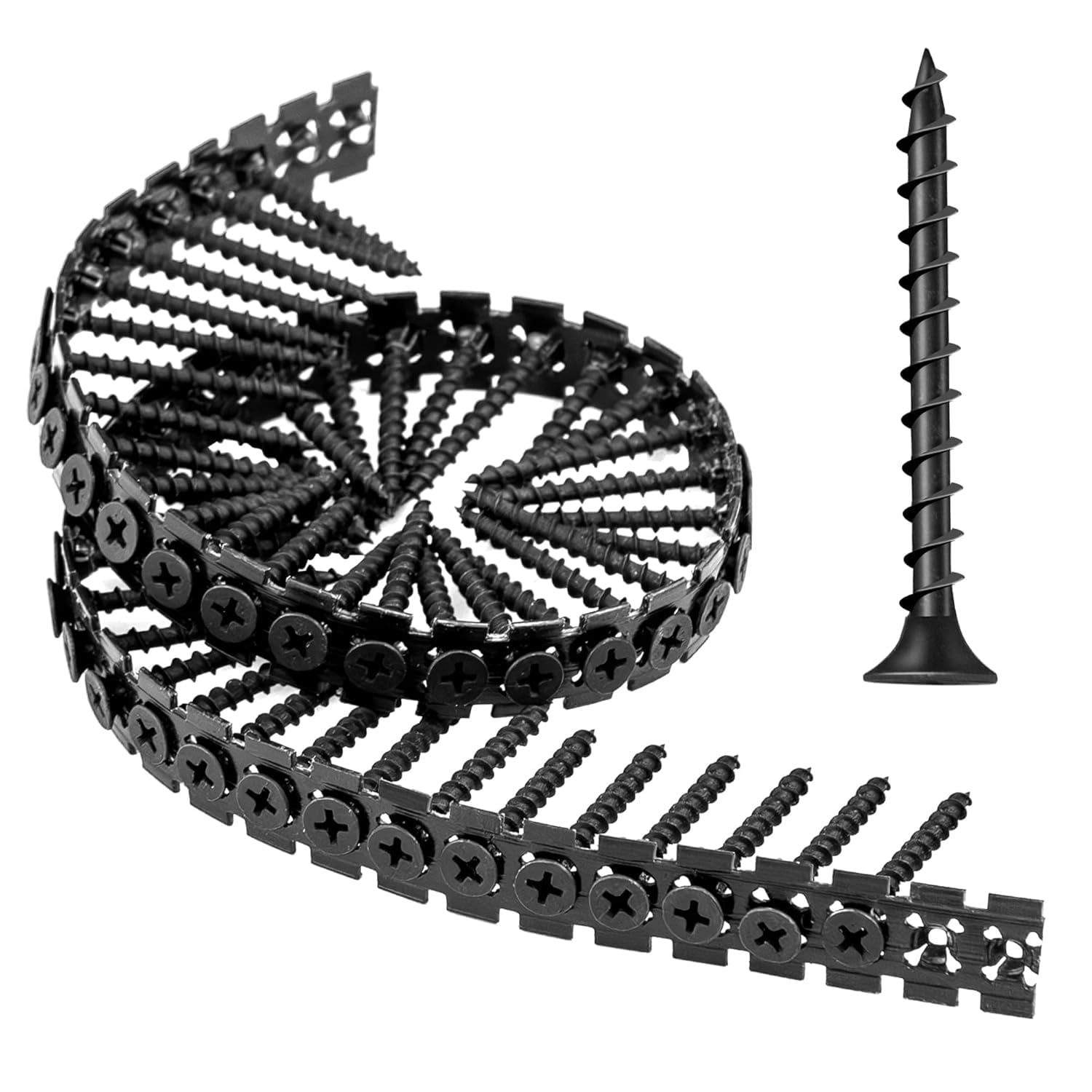 MEITE Collated Drywall Screws, 1-1/4 Inch Coarse Thread Wood Screws ...