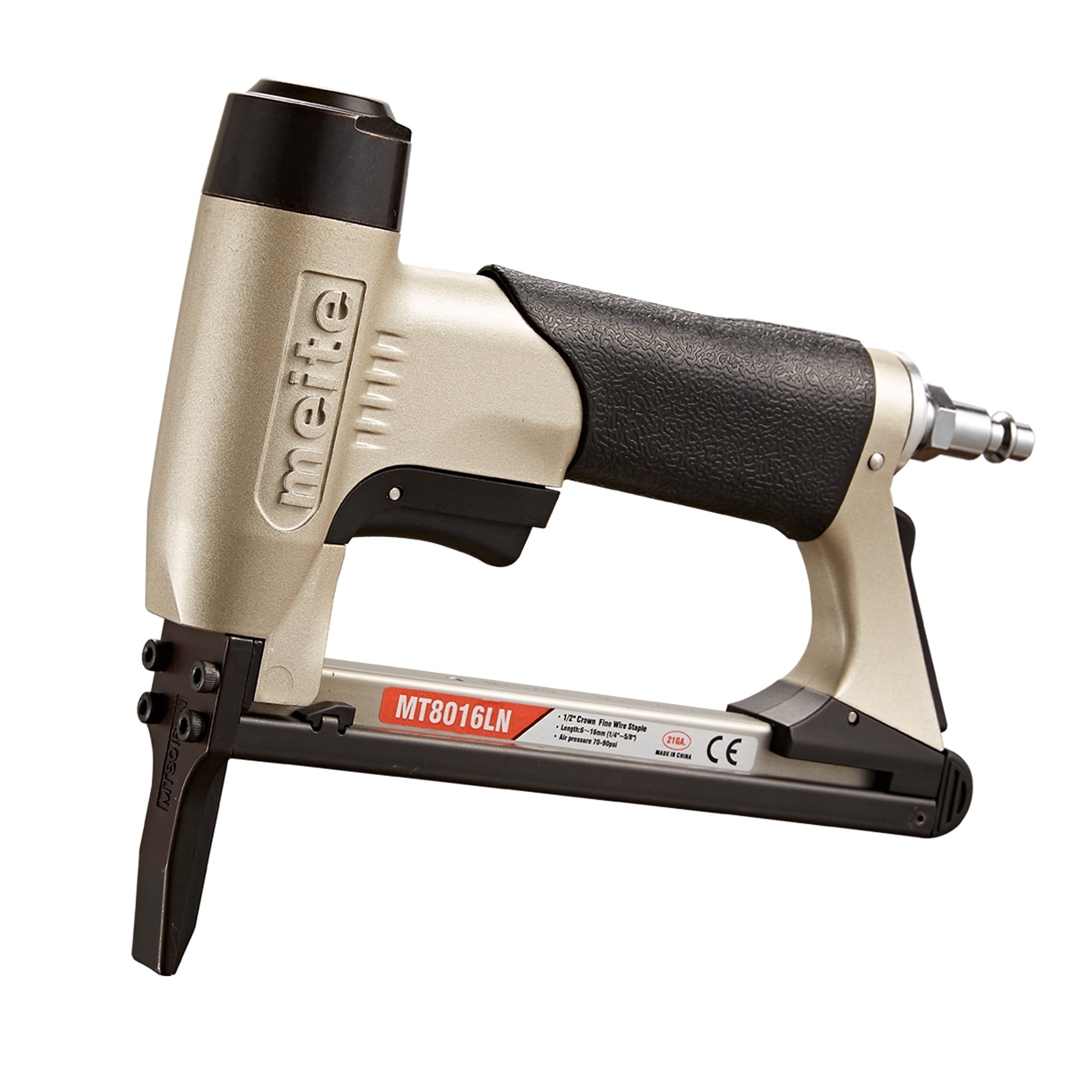 MEITE MT8016LN Pneumatic Staple Gun with Long Nose (80 Series) 21 Gauge ...