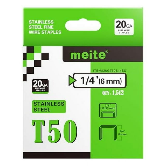meite T50 Heavy Duty Staples Marine, 1/4 Inch 304 Stainless Steel ...