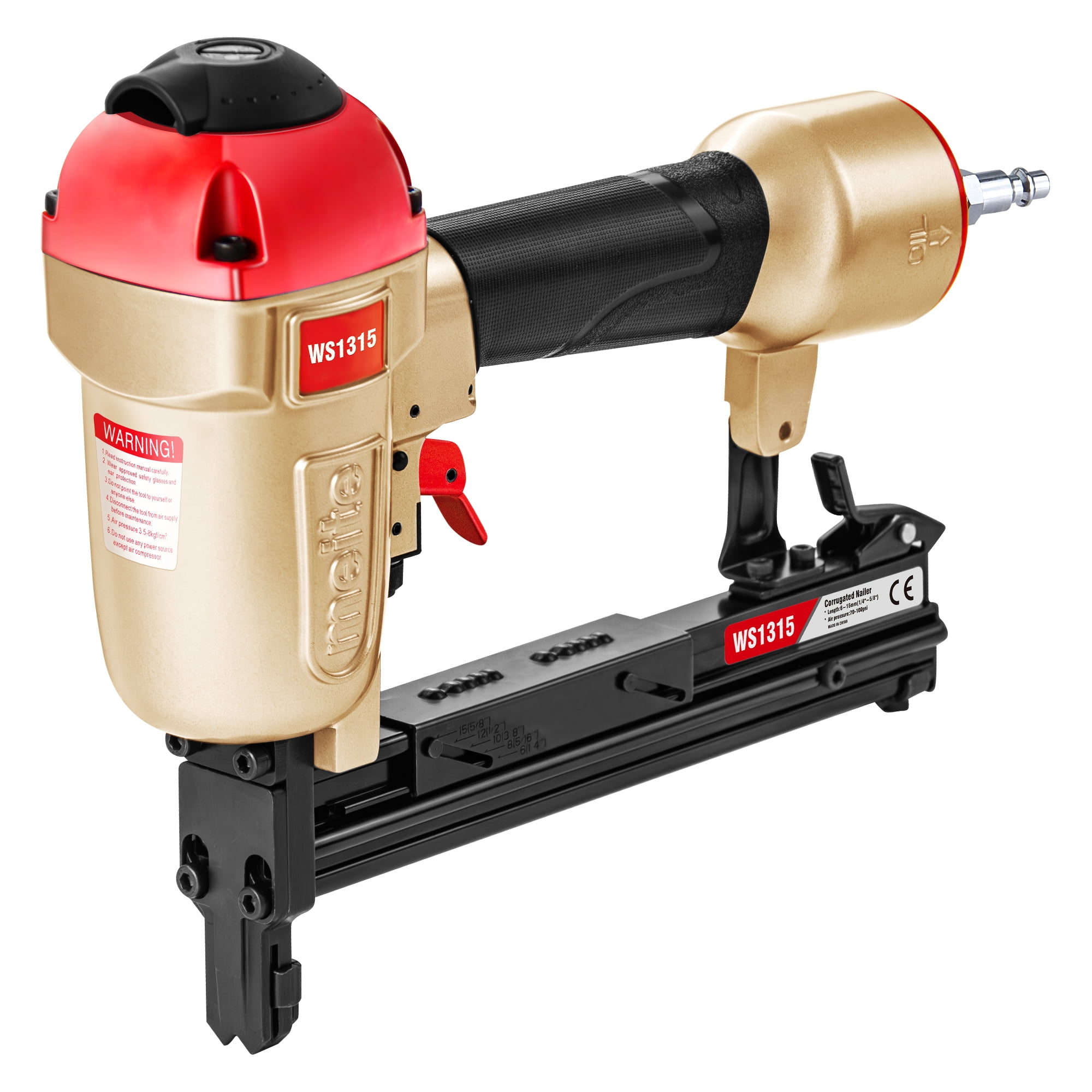 MEITE WS1315 Corrugated Fastener Tool 1/2" Crown 1/4" to 5/8 "Length Corrugated Fasteners ...