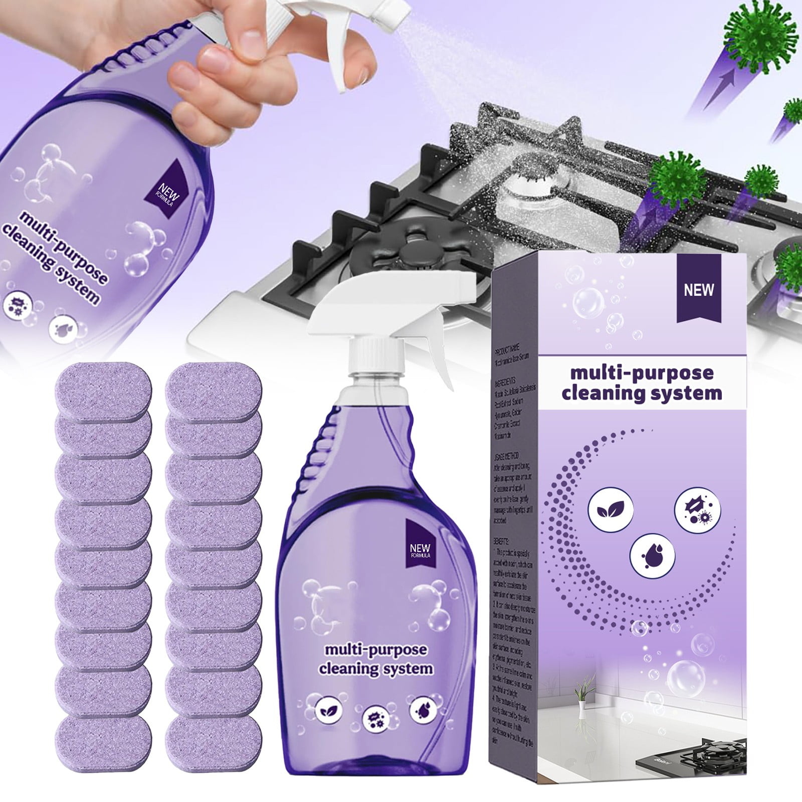 melotizhi Cleanlix Cleaning Spray With Concentrated Cleaning Tablets ...