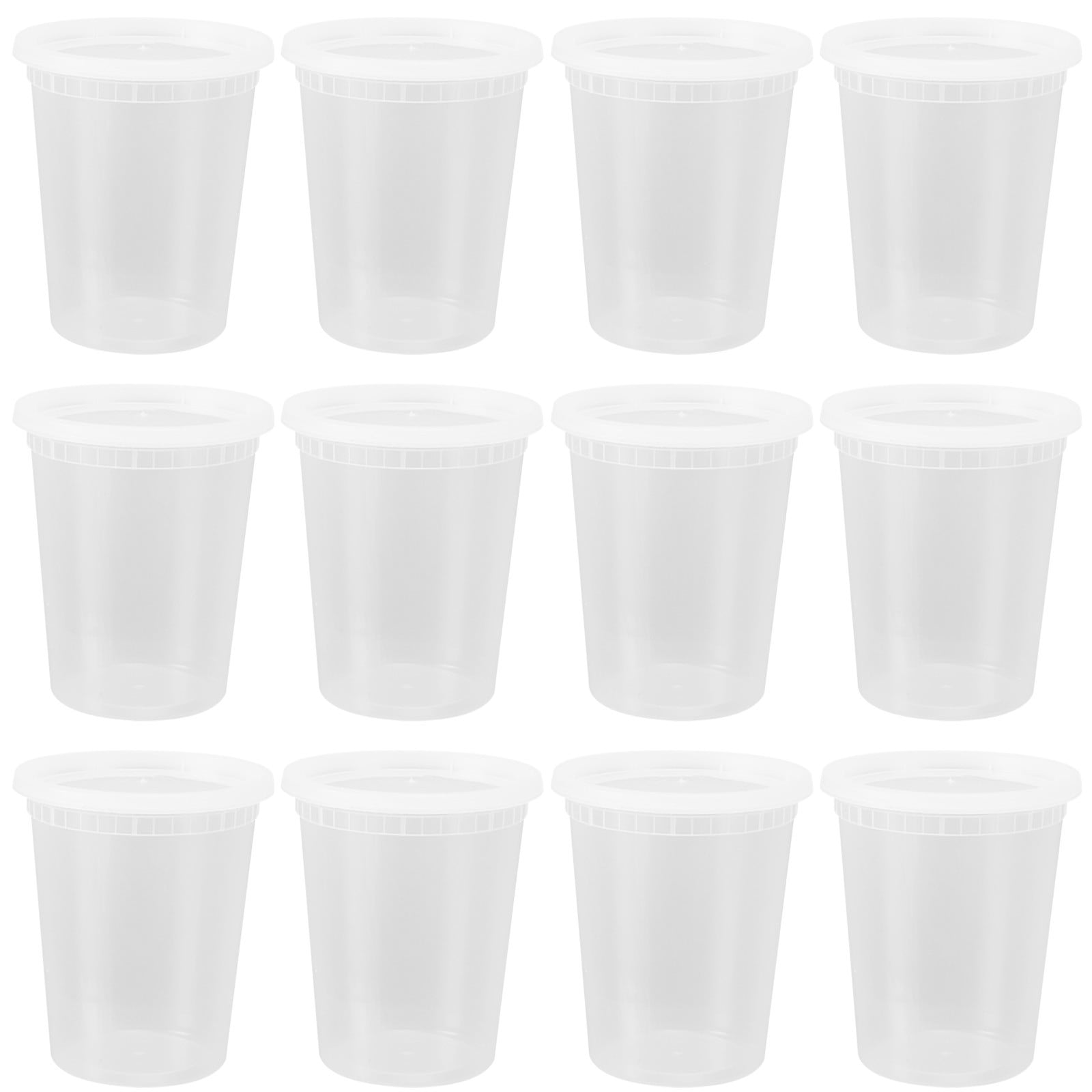 melotizhi Disposable 32oz Soup Cup Plastic Takeaway Packing Box Sealed ...