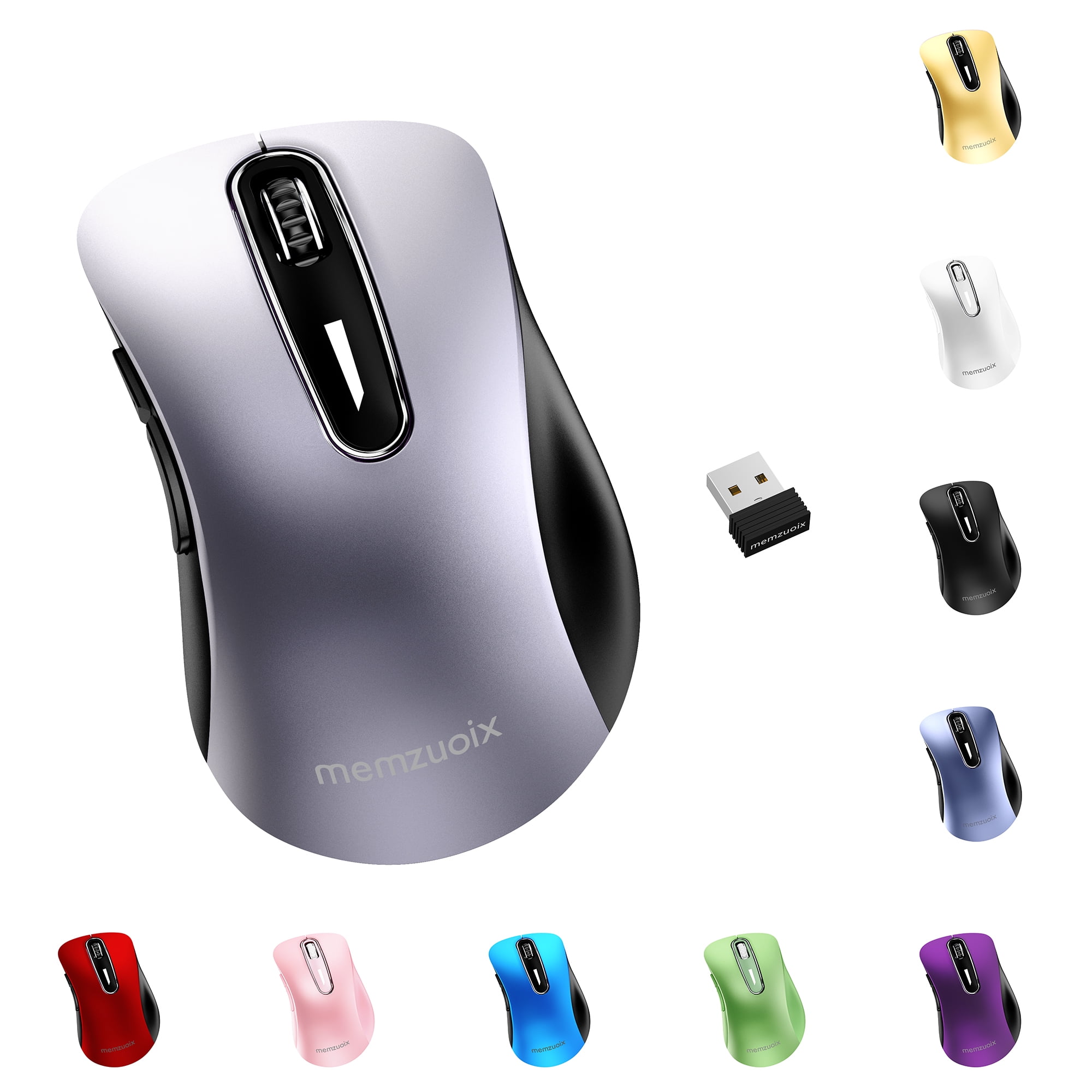 Jelly Comb 2.4G Slim Wireless Mouse with Nano Receiver (Peacock ...