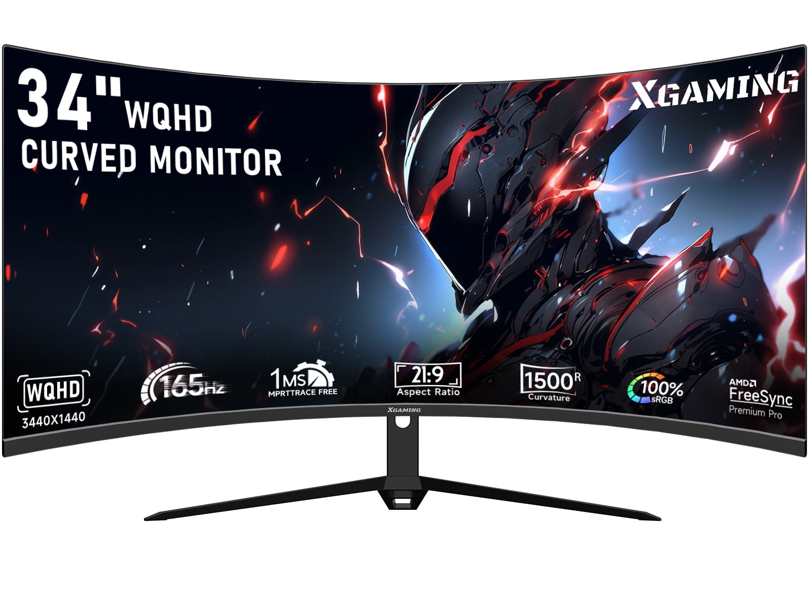 memzuoix 34" 165Hz Ultrawide Curved Gaming Monitor, WQHD 3440 * 1440P ...