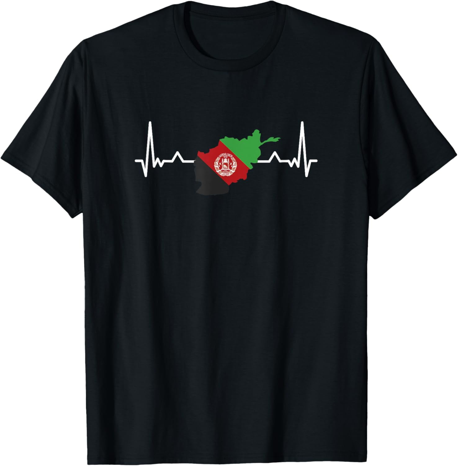 men and women can wear，Afghan Flag Country Map Outline Heartbeat ...