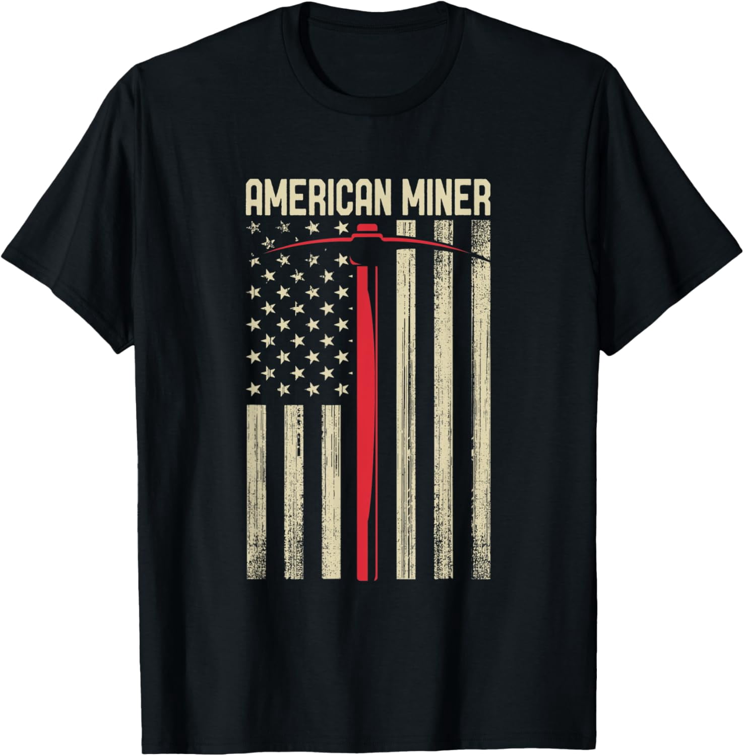 men and women can wear，American Miner USA Flag For A Coal Miner T-Shirt ...