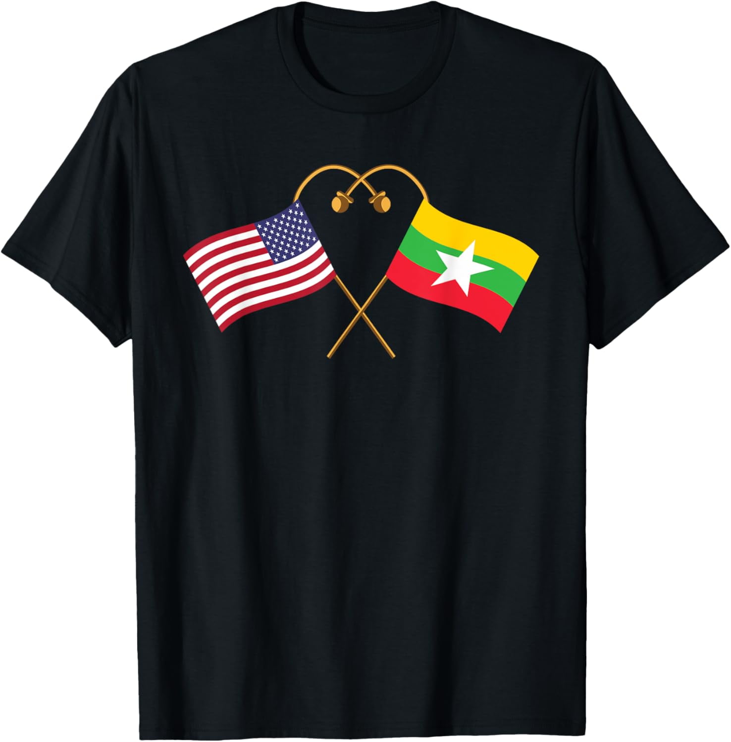 men and women can wear，Burmese Heritage USA Myanmar American Flag ...