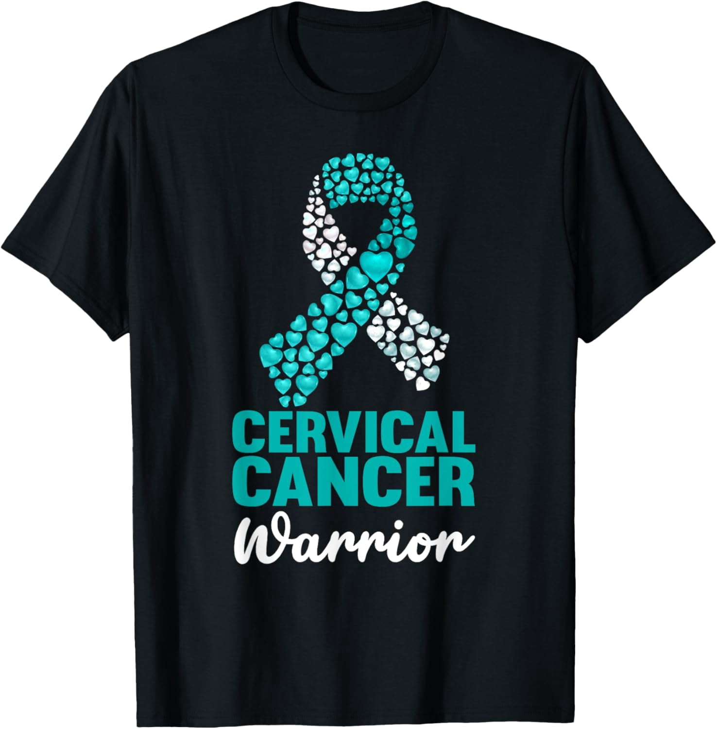 men and women can wear，Cervical Cancer Warrior Cervical Cancer T-Shirt ...