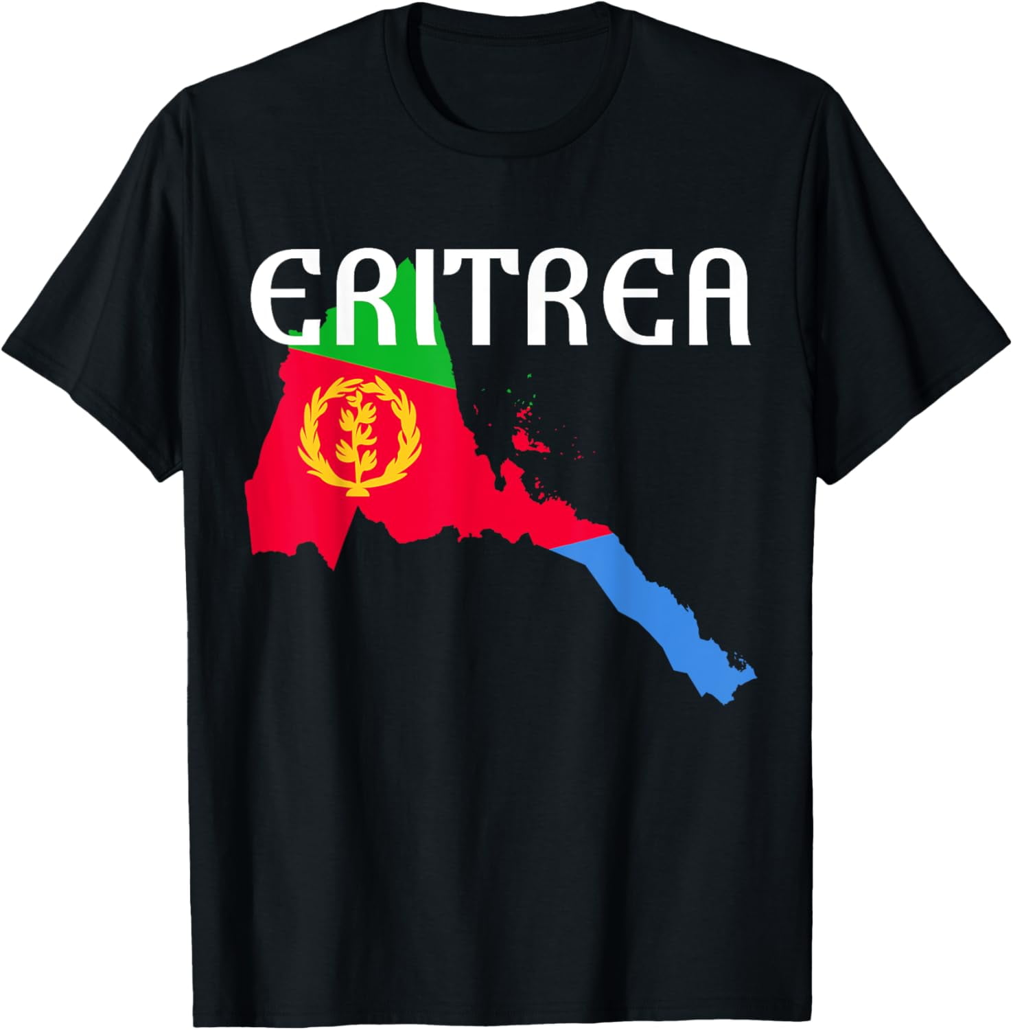 men and women can wear，Eritrea Map Habesha Flag T-Shirt - Walmart.com