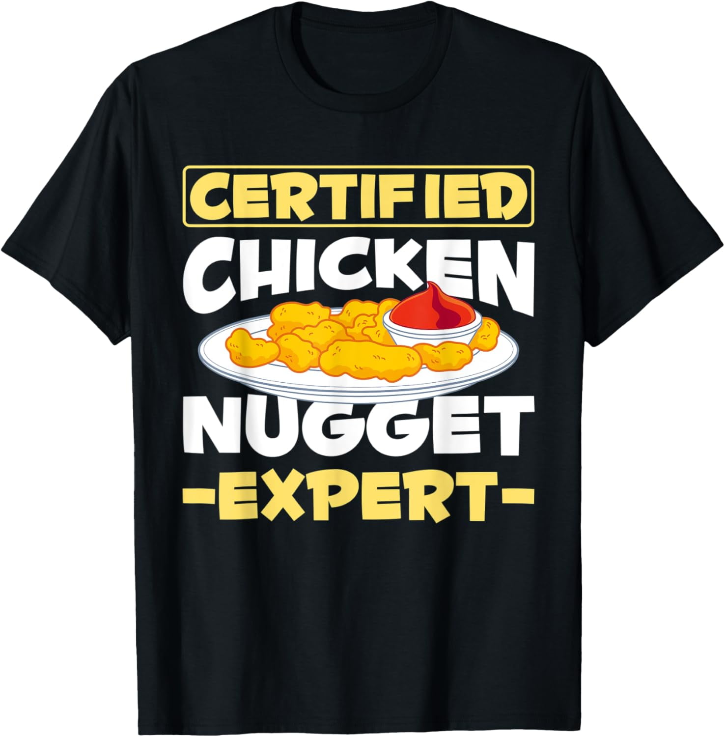 men and women can wear，Funny Certified Chicken Nugget Expert Foodie ...