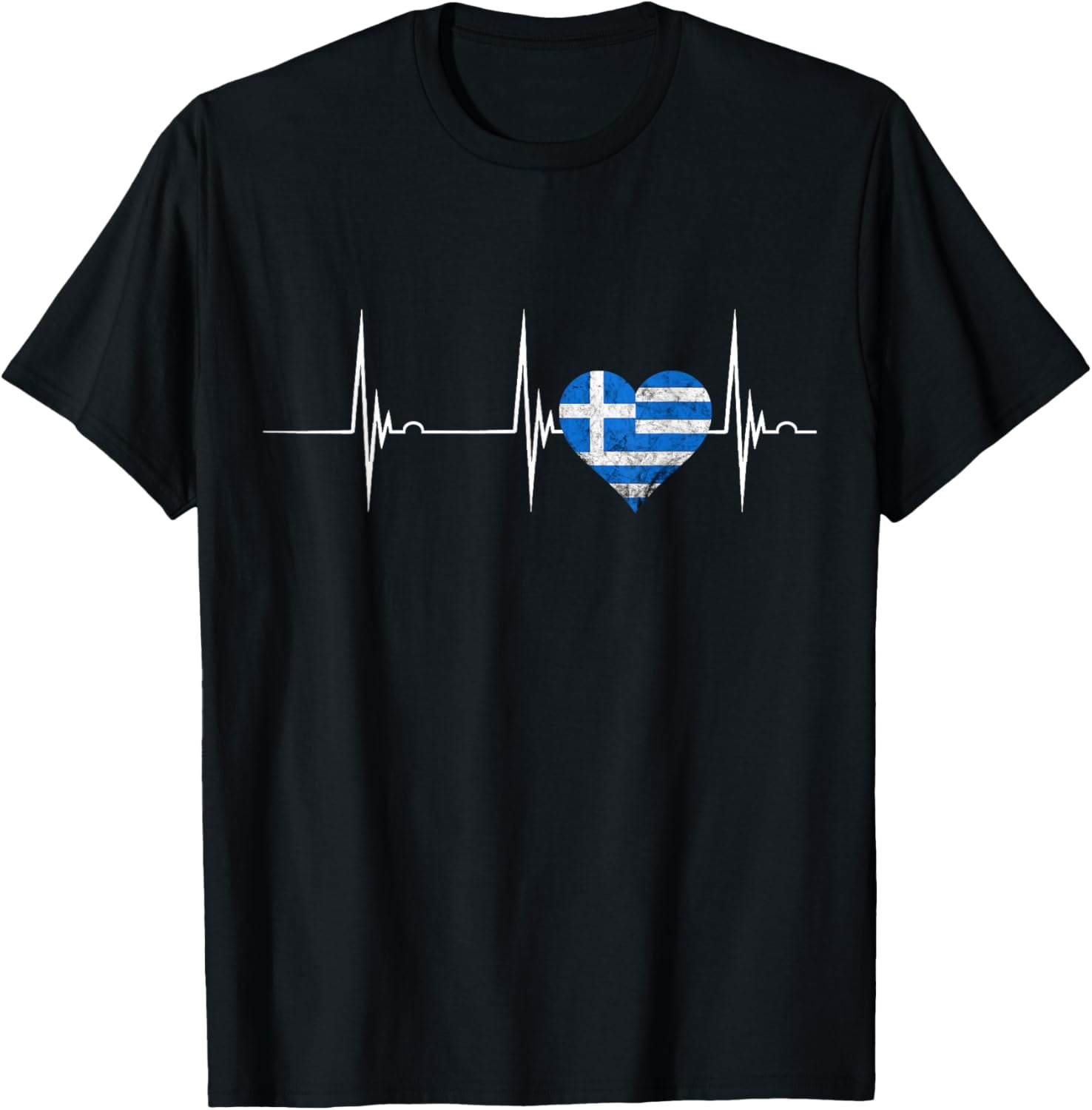 men and women can wear，Greece Heart Greek Heartbeat ECG Pulse Greek T ...