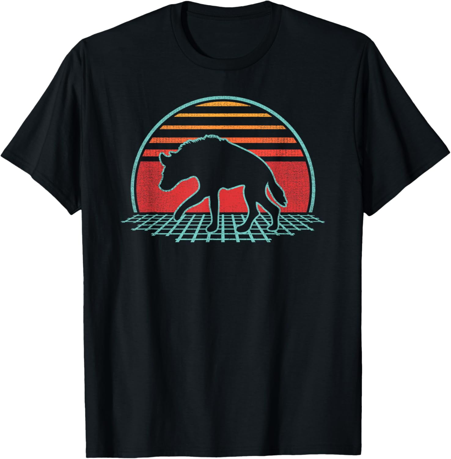 men and women can wear，Hyena Retro Safari Wildlife Vintage 80s Style ...