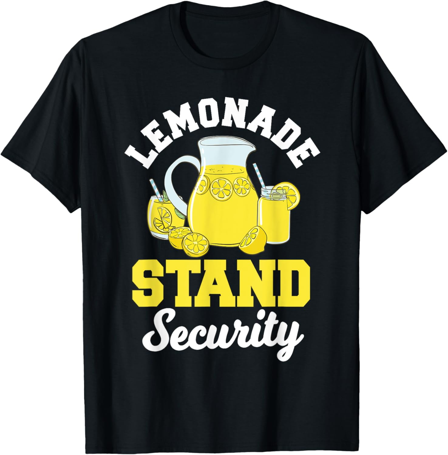 men and women can wear，Lemonade Stand Security Lemon Juice Citrus Summer Drink T-Shirt - Walmart.com