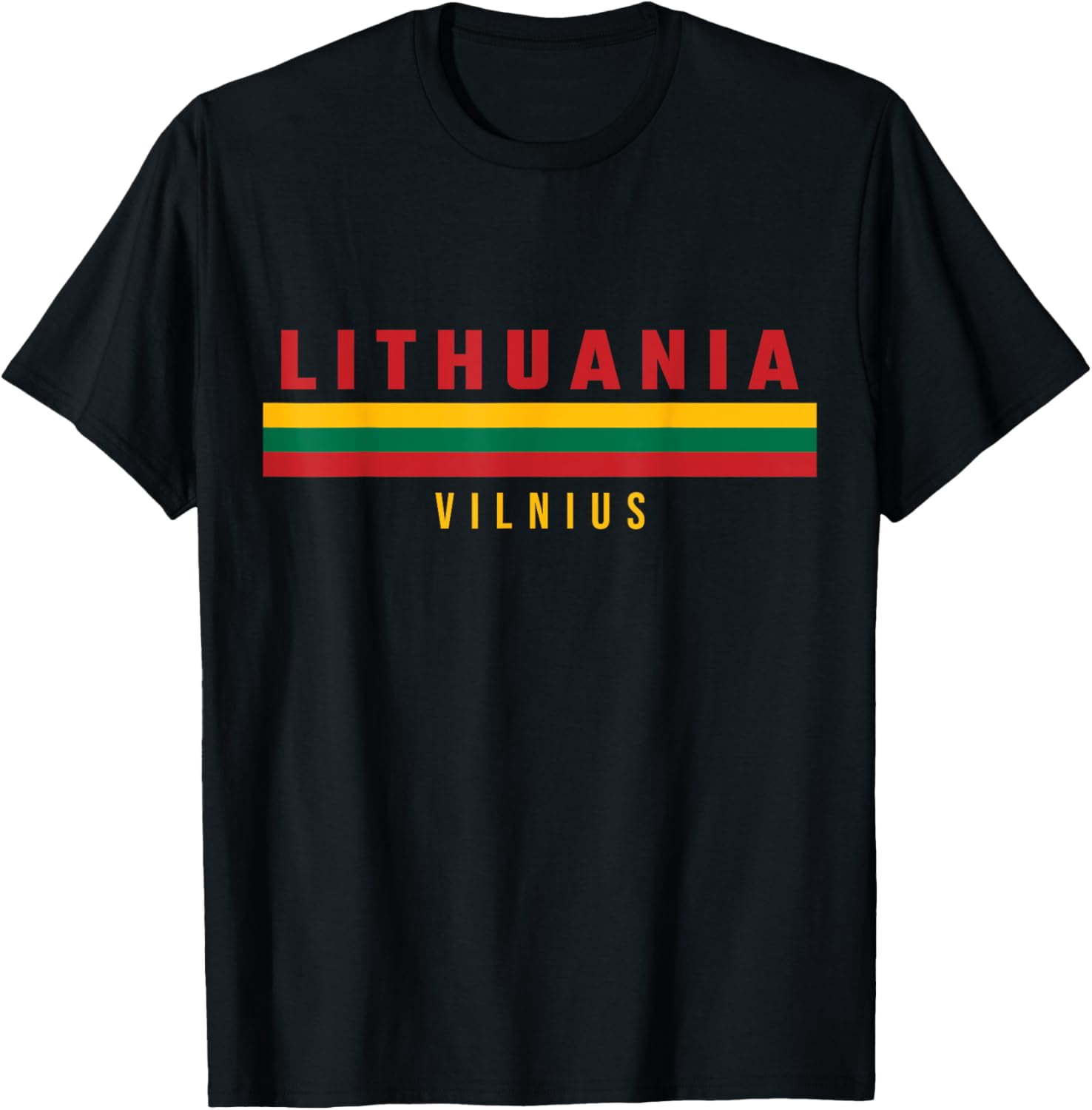men and women can wear，Lithuanian Flag, text LITHUANIA- VILNIUS in ...