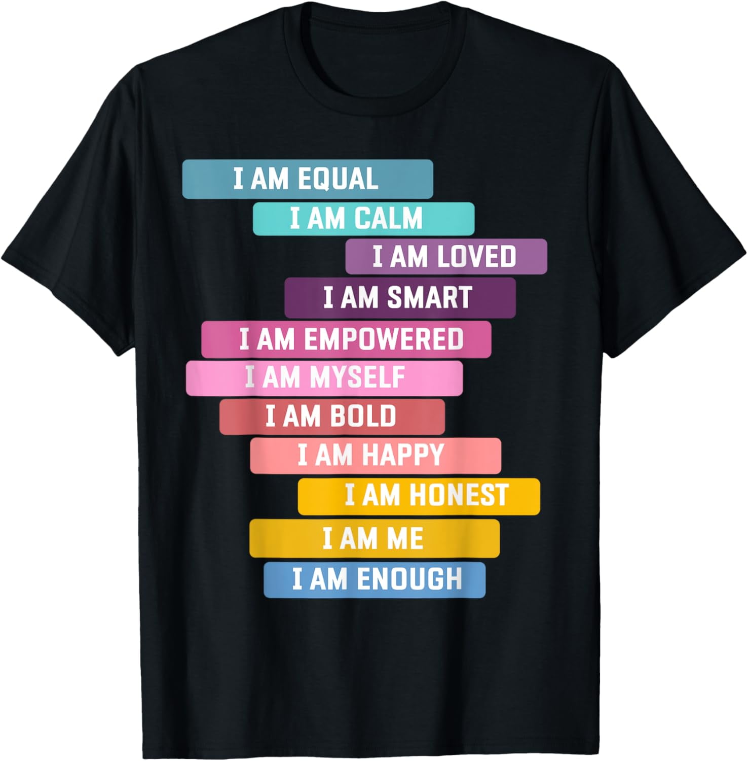 men and women can wear,Positive Affirmations For Growth Mindset & Positive Sayings T-Shirt ...