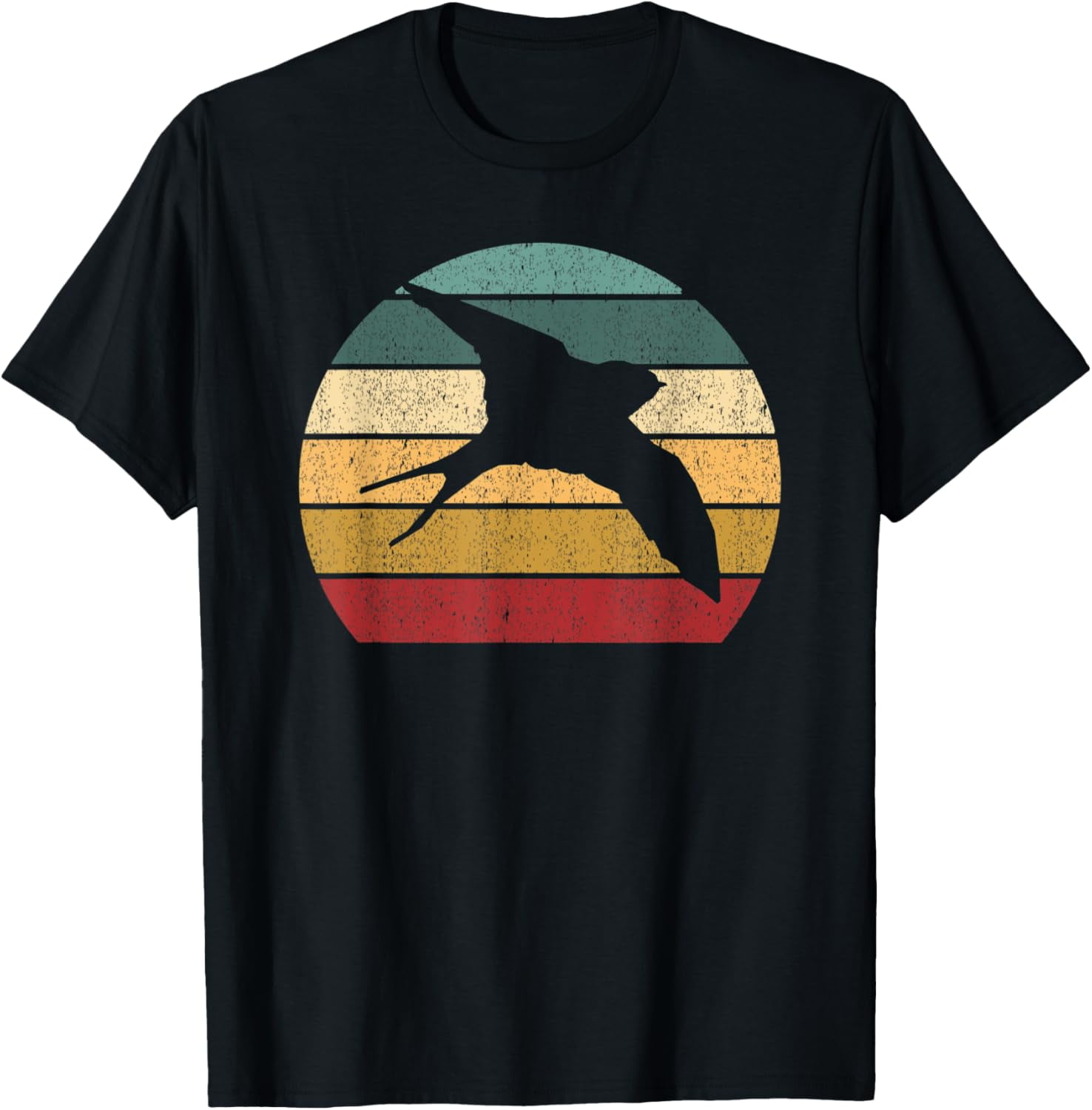 men and women can wear，Retro Barn Swallow Bird T-Shirt - Walmart.com
