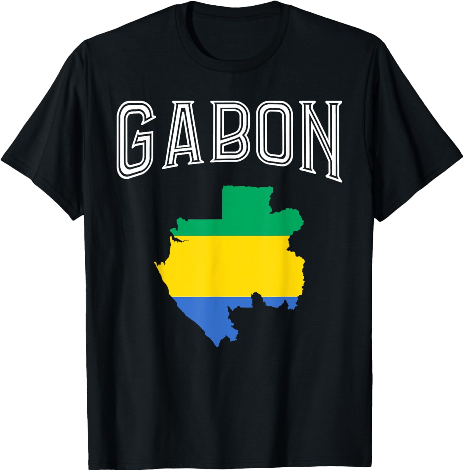 men and women can wear，Retro Gabon Flag Vintage Throwback Sport T-Shirt ...