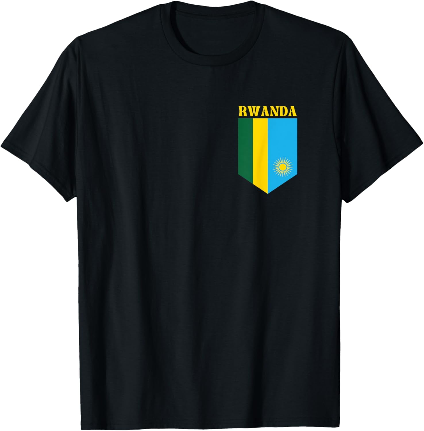 men and women can wear，Rwanda Flag Chest, Rwandan Flag, Rwanda T-Shirt ...