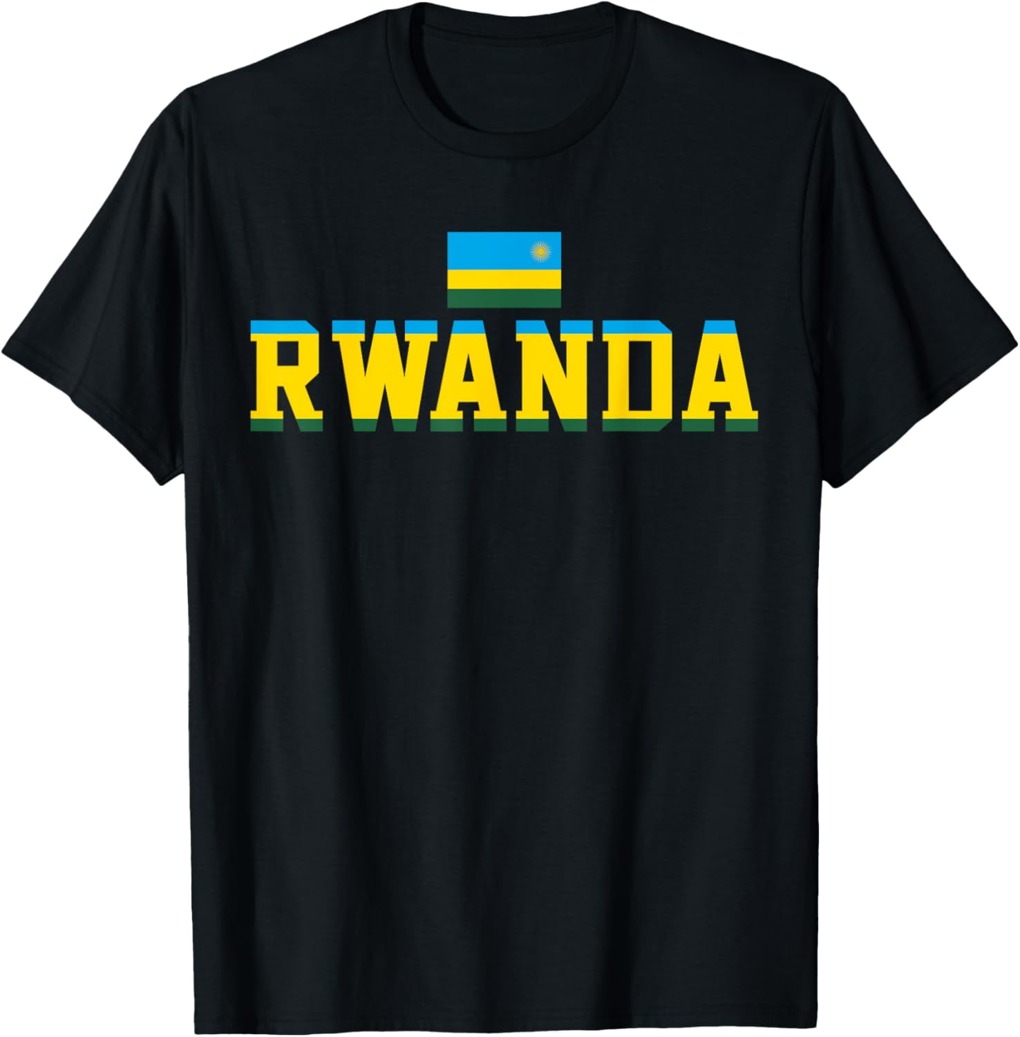 men and women can wear，Rwanda Shirt National Africa Rwandan Flag T ...