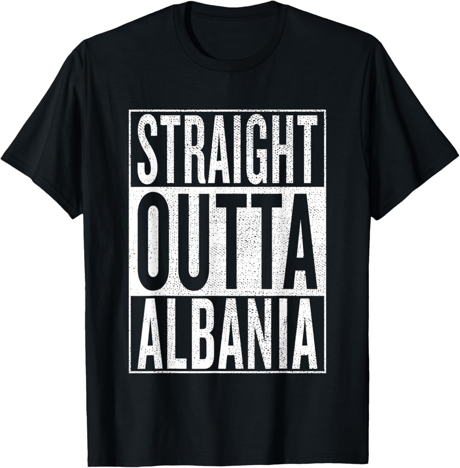 men and women can wear，Straight Outta Albania Great Travel Outfit & Gift Idea T-Shirt - Walmart.com