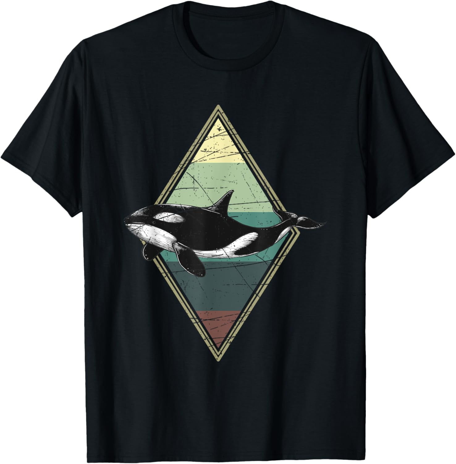 men and women can wear，Swimming Killer Whale Animal Orca T-Shirt ...