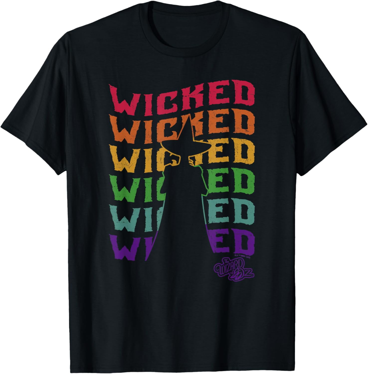 men and women can wear，The Wizard of Oz Pride Wicked Witch Rainbow Text ...