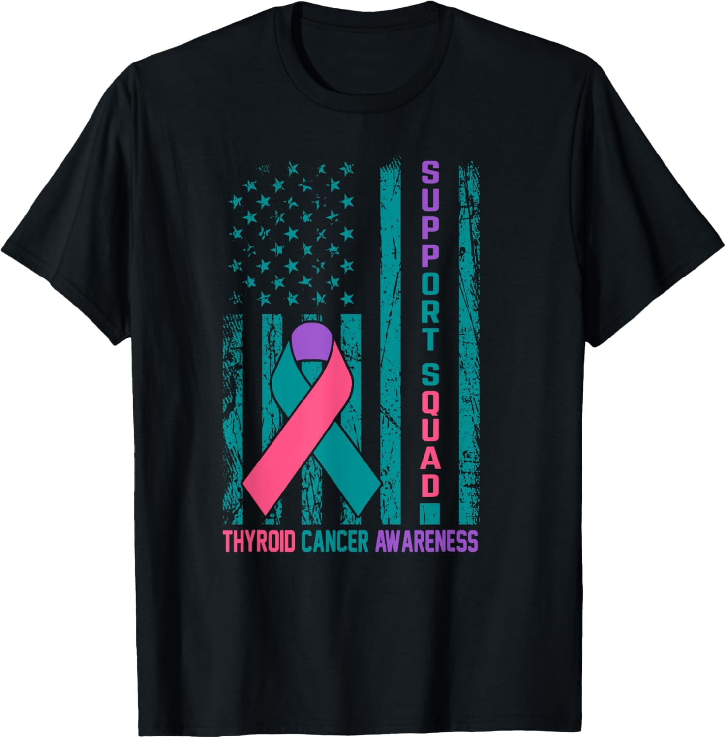 men and women can wear，Thyroid Cancer Support Flag Family Thyroid ...