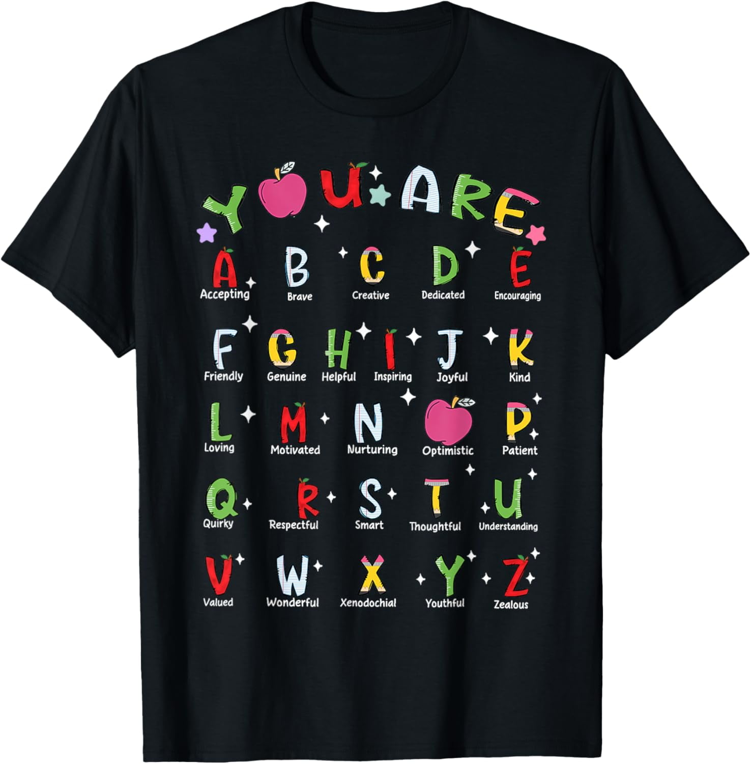 men and women can wear,You Are Letters Alphabet Learn ABCs Boy Girl ...