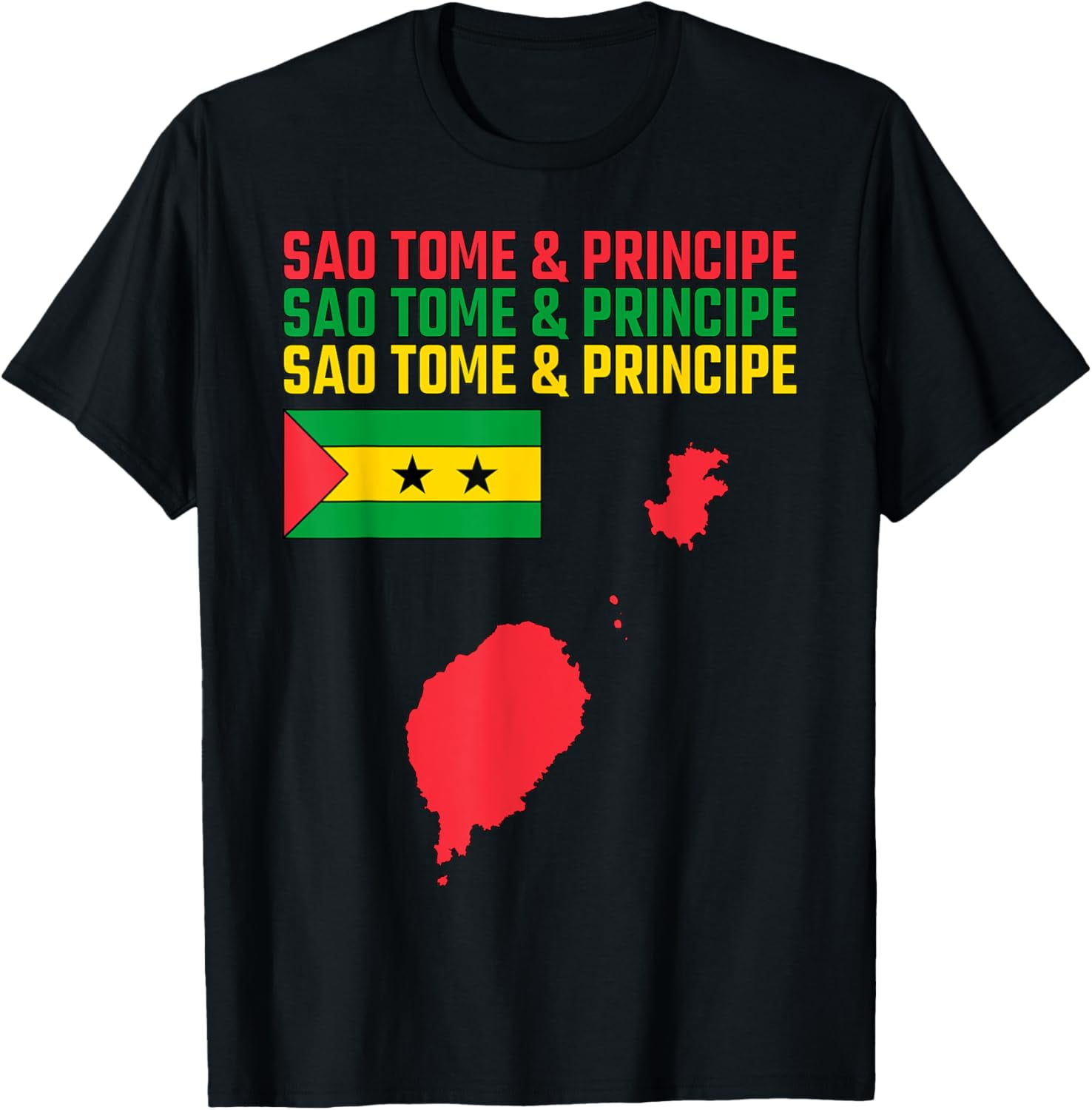men and women can wear，map and flag of Sao Tome and Principe in colors ...