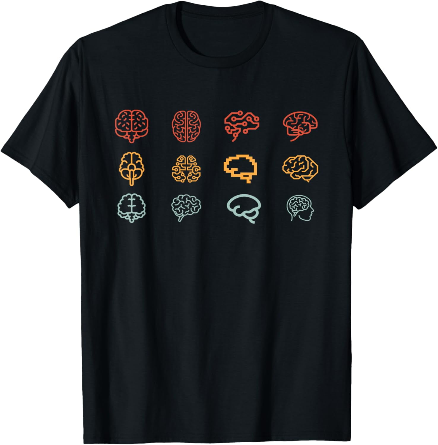 men and women can wear，neuroscience retro graphic brain science for ...