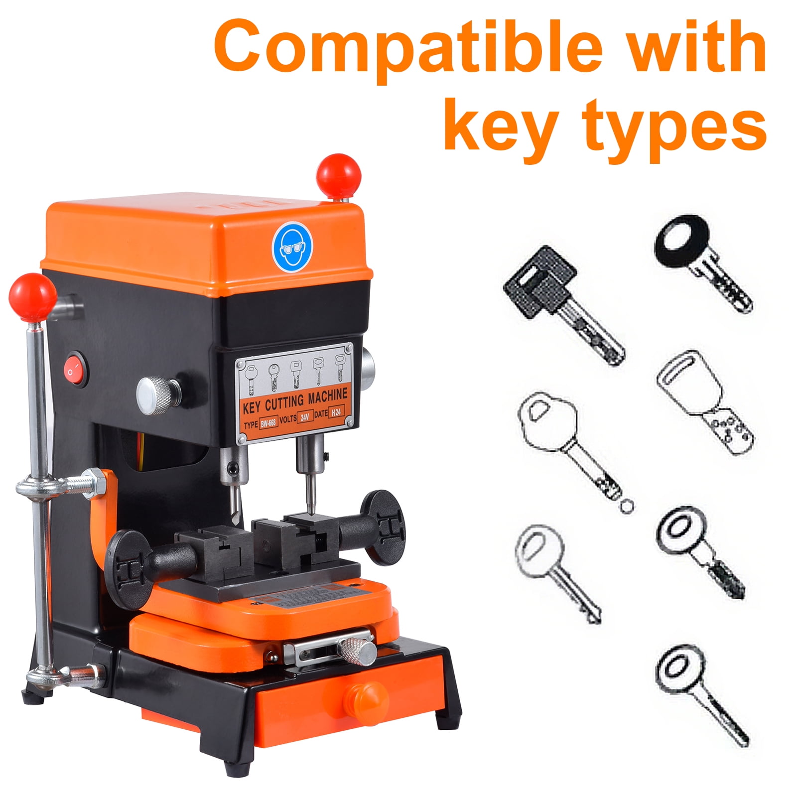 menGMulaxen 110V Key Duplicator Machine, Car Key Cutting Machine for ...
