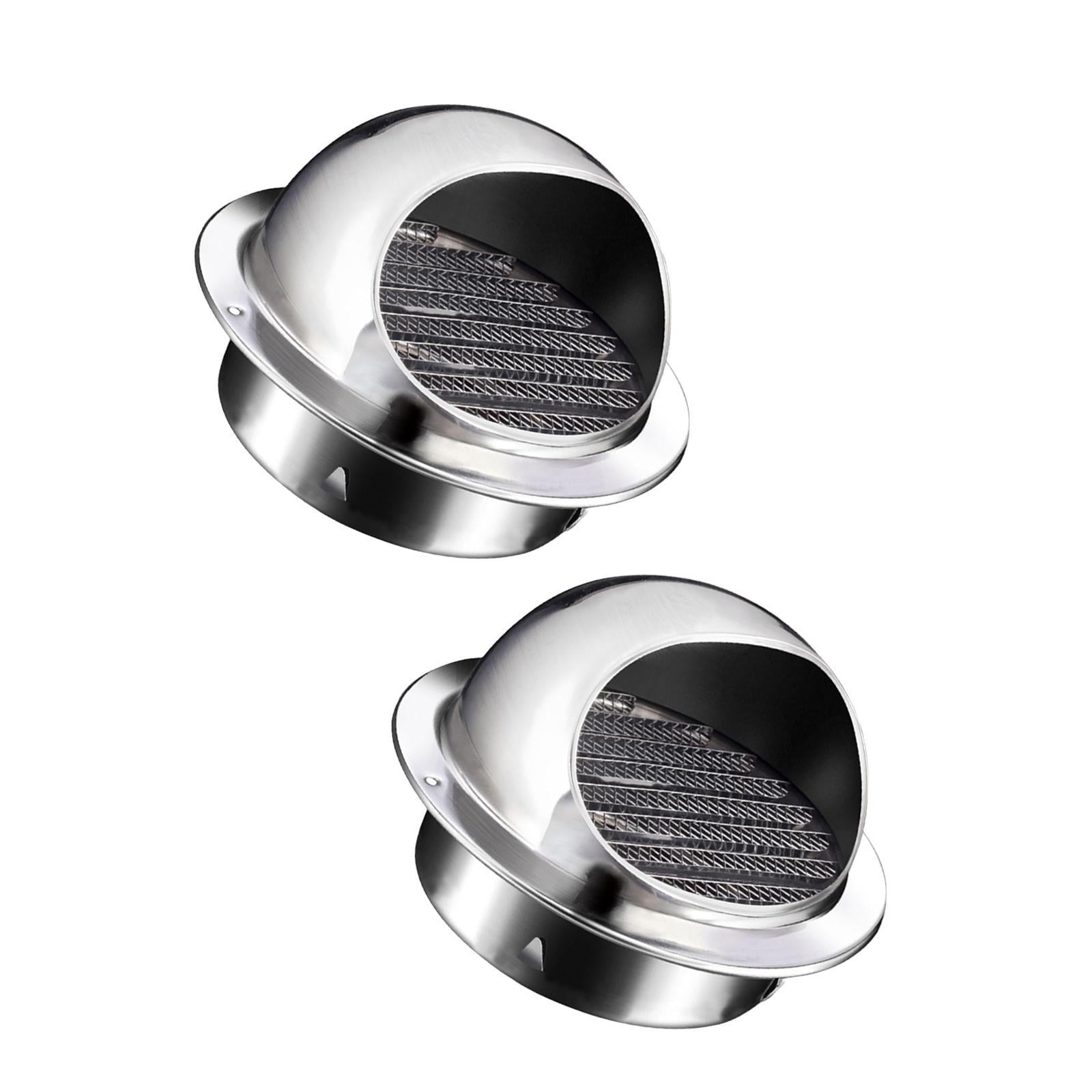 menolana 2 Pieces Round Wall Vent Outside Cap Hemispherical Hood ...