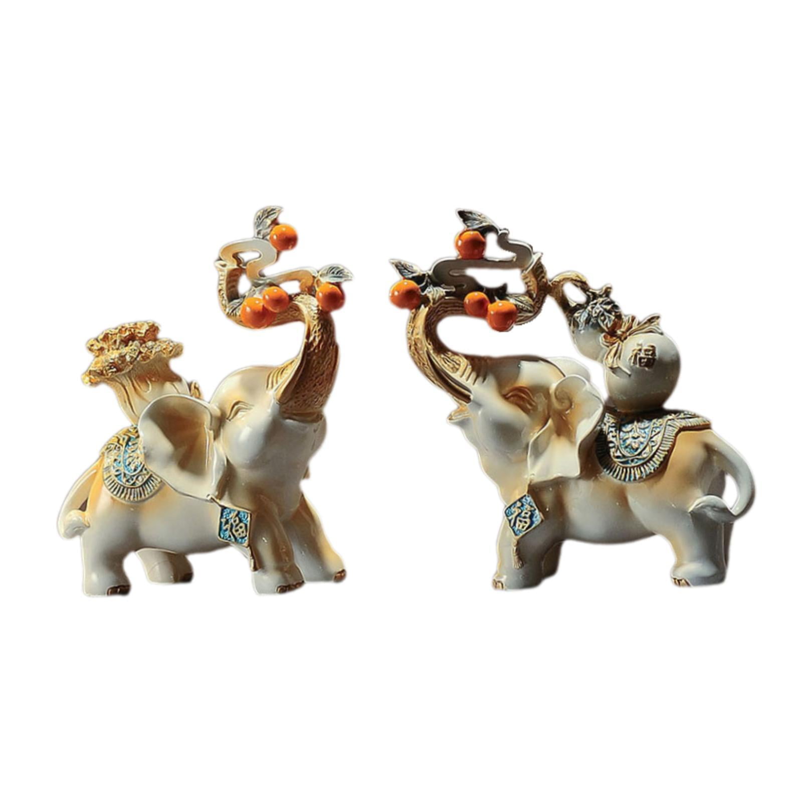 menolana 2x Statues Animal Figures, Realistic, Handicrafts, Residential ...
