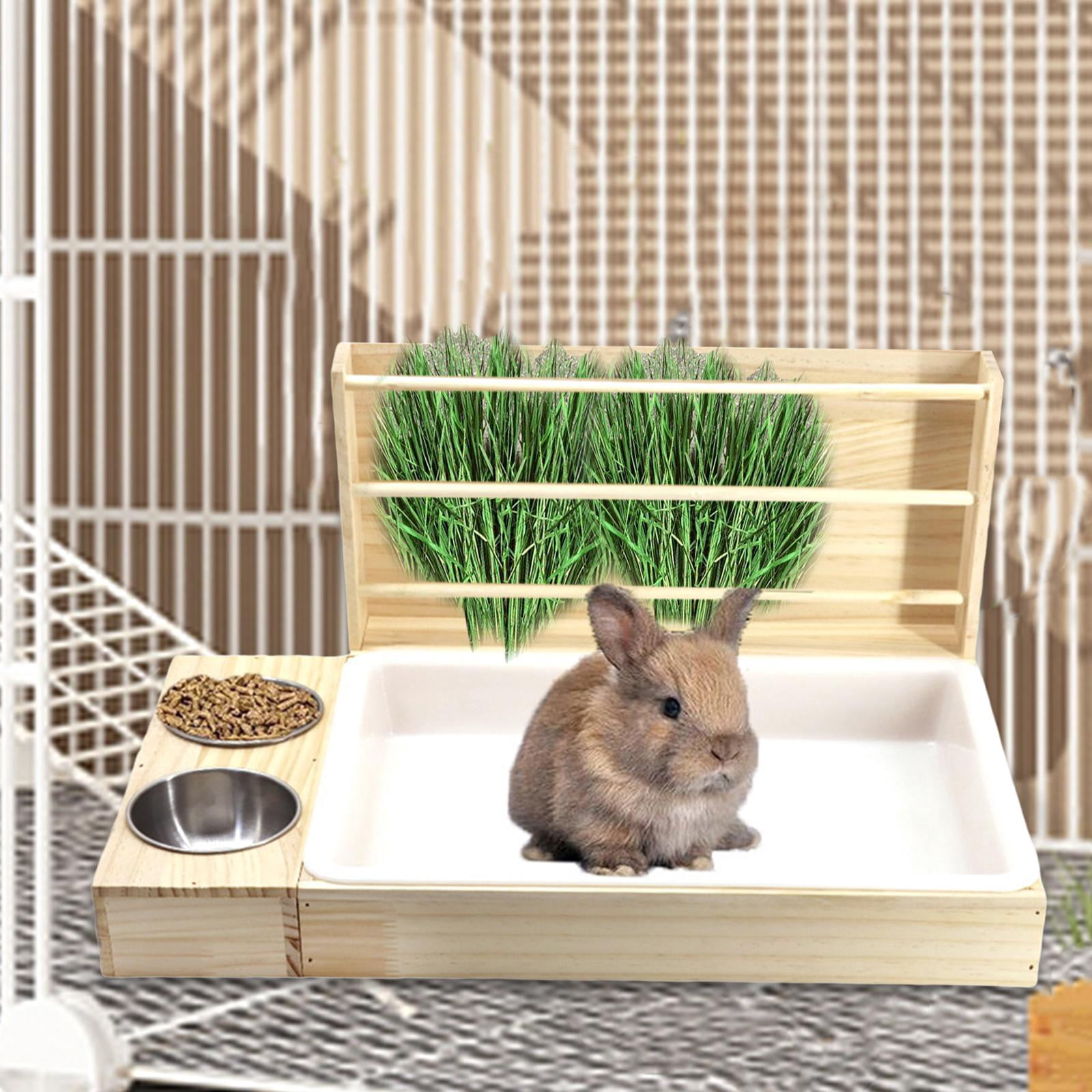 menolana 3 in 1 Rabbit Hay Feeder Bunny Hay Holder Cage Accessories ...