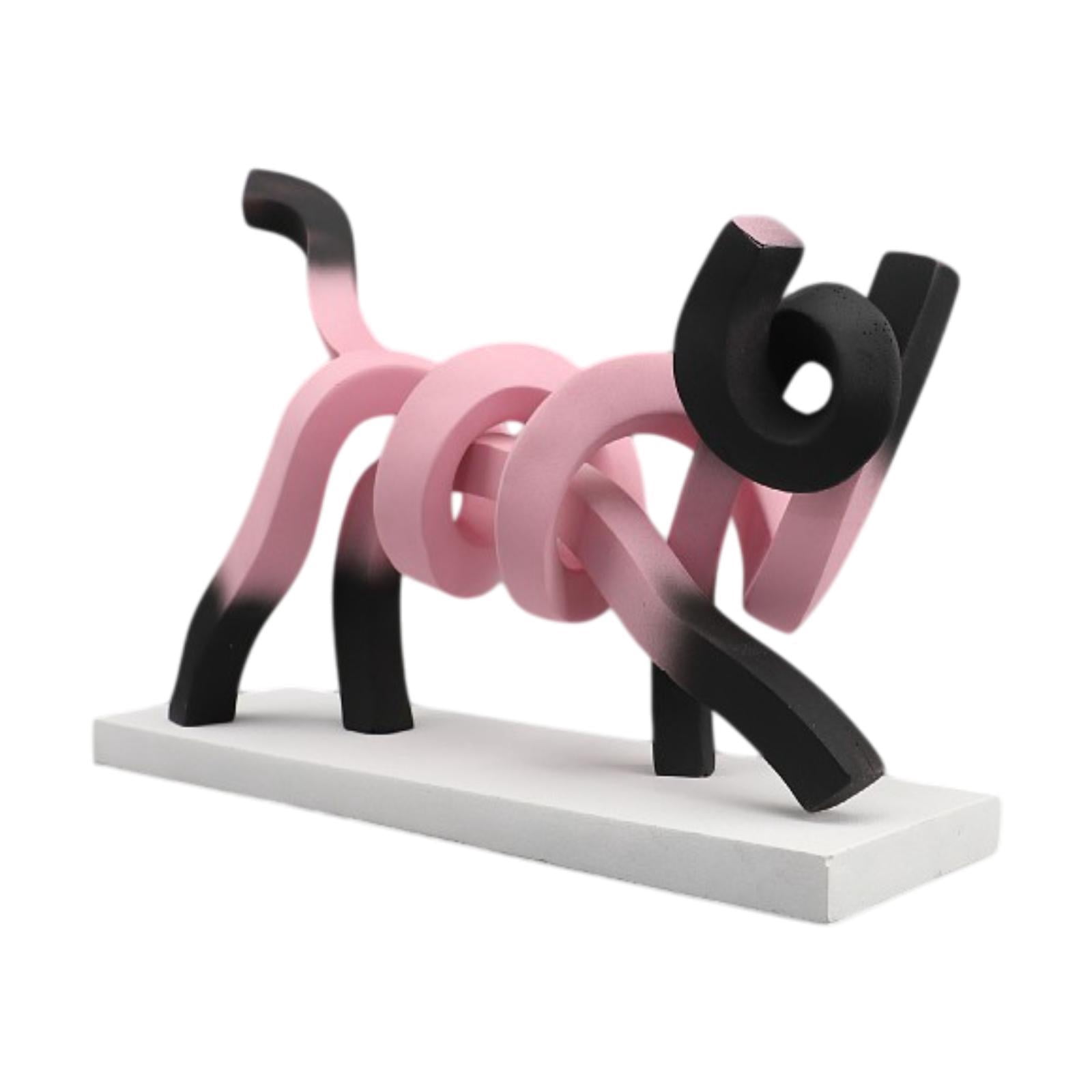 menolana Abstract Cat Statue Cat Figurine Decoration Resin Ornament ...