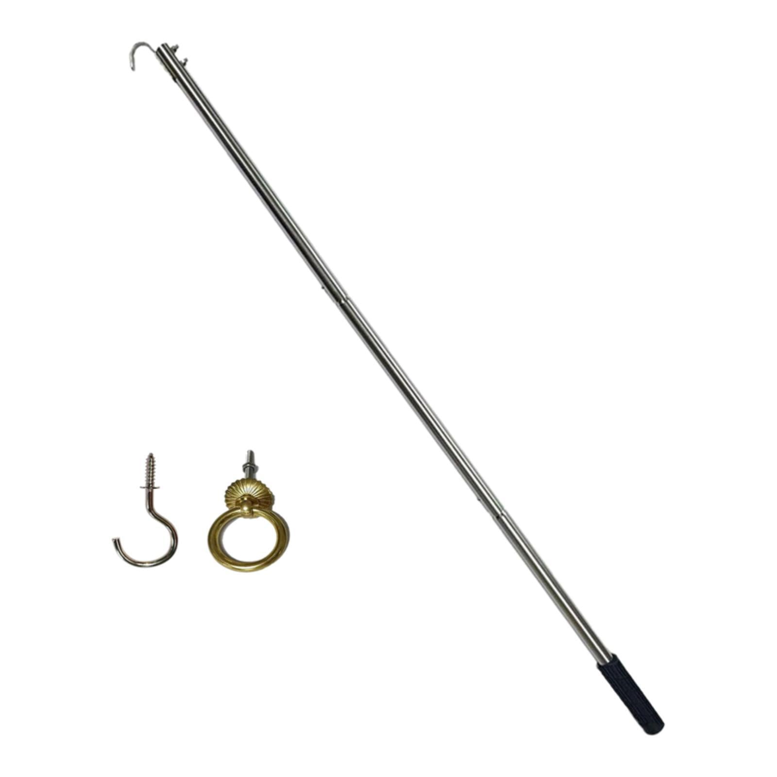 menolana Attic Ladder Pull System Kit Extension Pole Storage Hook High ...