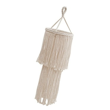 perfeclan Macrame Lamp Shade Hanging Light Cover Boho Ceiling Light ...