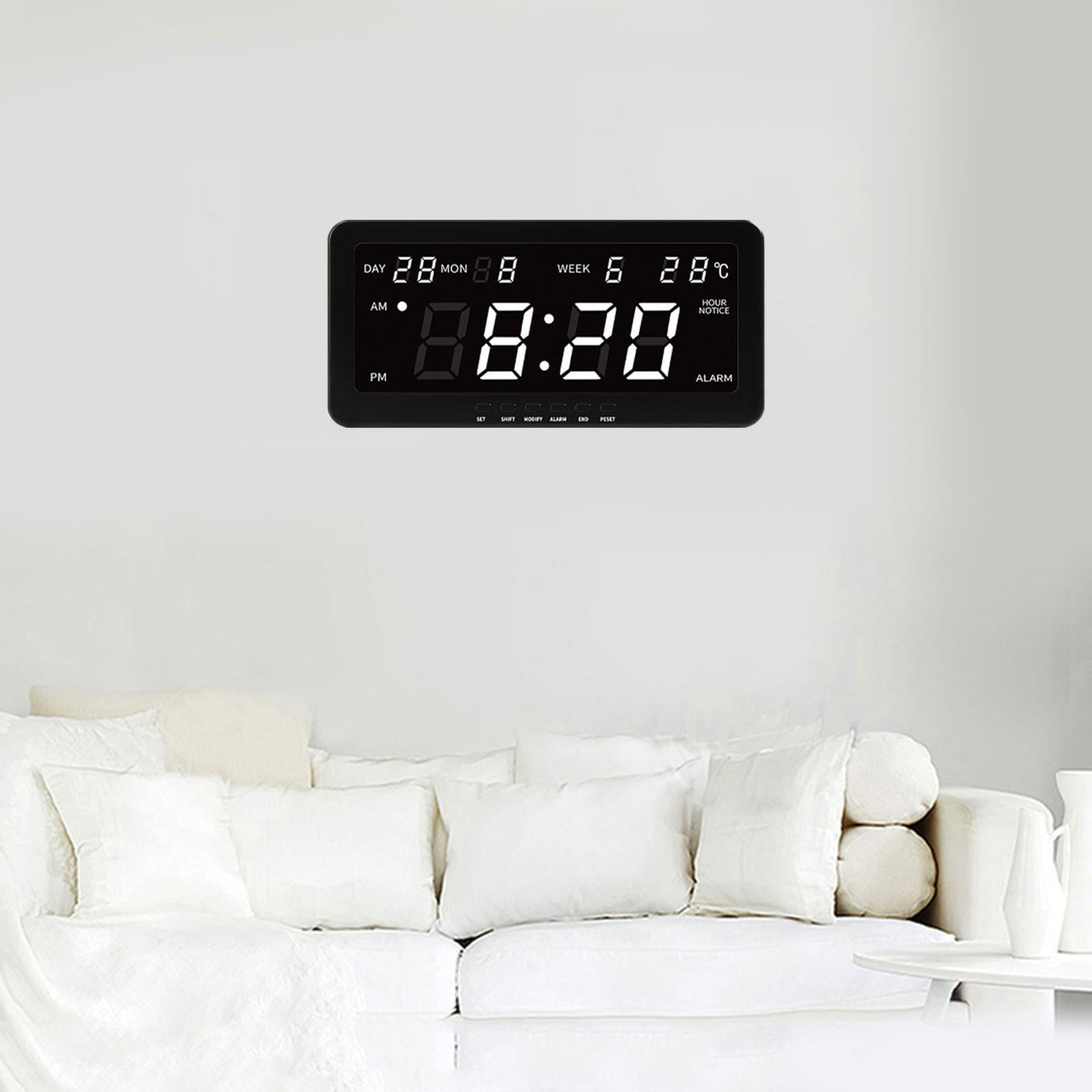 menolana Digital Wall Clock Professional Modern Alarm Clock for Office ...