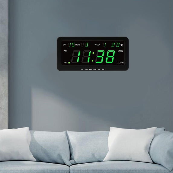 menolana Digital Wall Clock Professional Modern Alarm Clock for Office ...