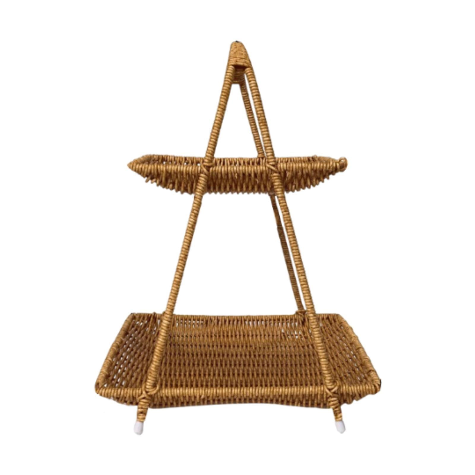 menolana Fruit Rattan Weaving Tray Breakfast Basket Snack Storage ...