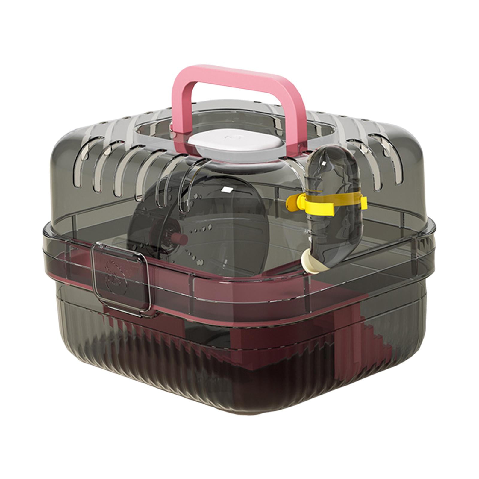 menolana Hamster Cage Small Animal Travel Case Portable Ventilation ...