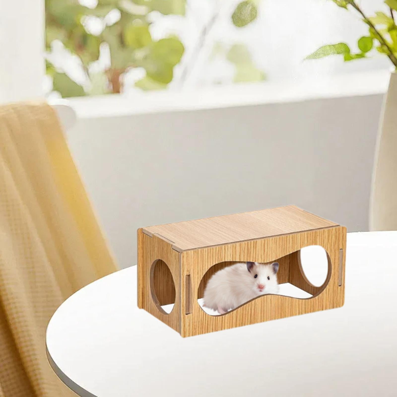 menolana Hamster Tunnel Wooden Tube Tunnel Guinea Pigs Funny Pet ...