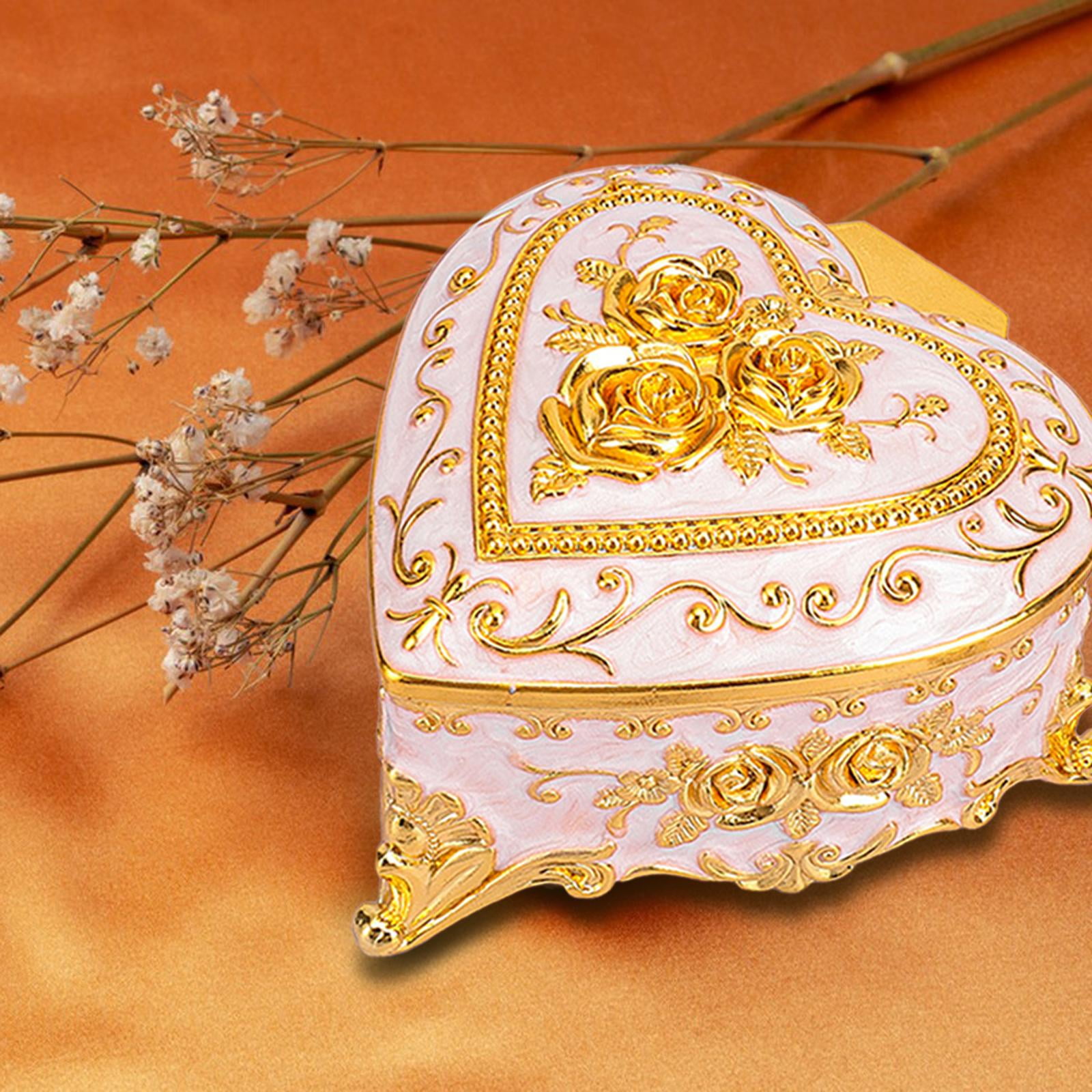 menolana Heart Shaped Jewelry Box Jewelry Storage Collectible Small ...