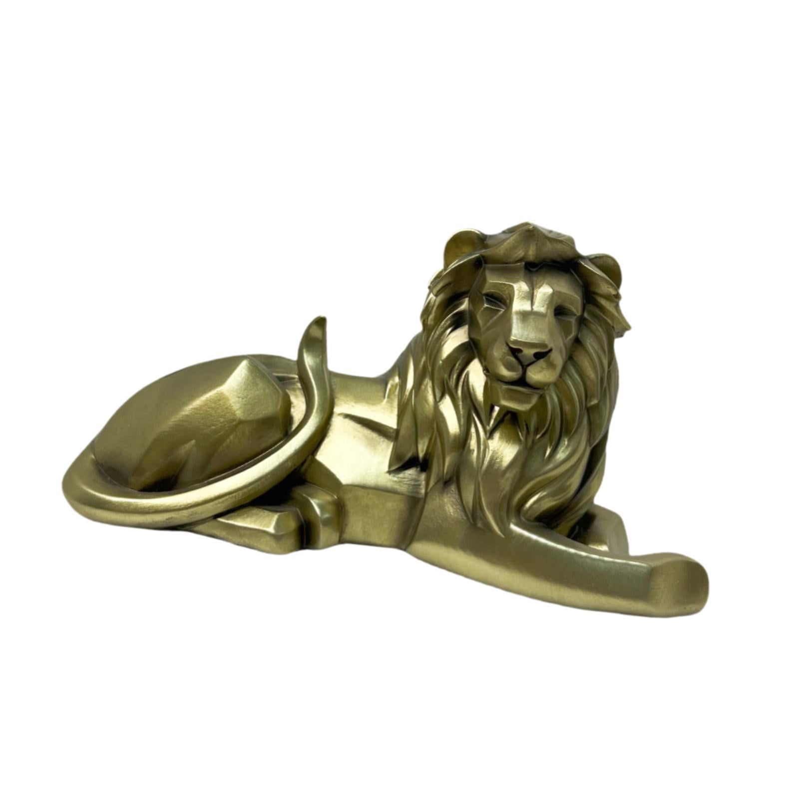 menolana Lion Ornament Sculpture Present Gifts Modern Art Decorative ...