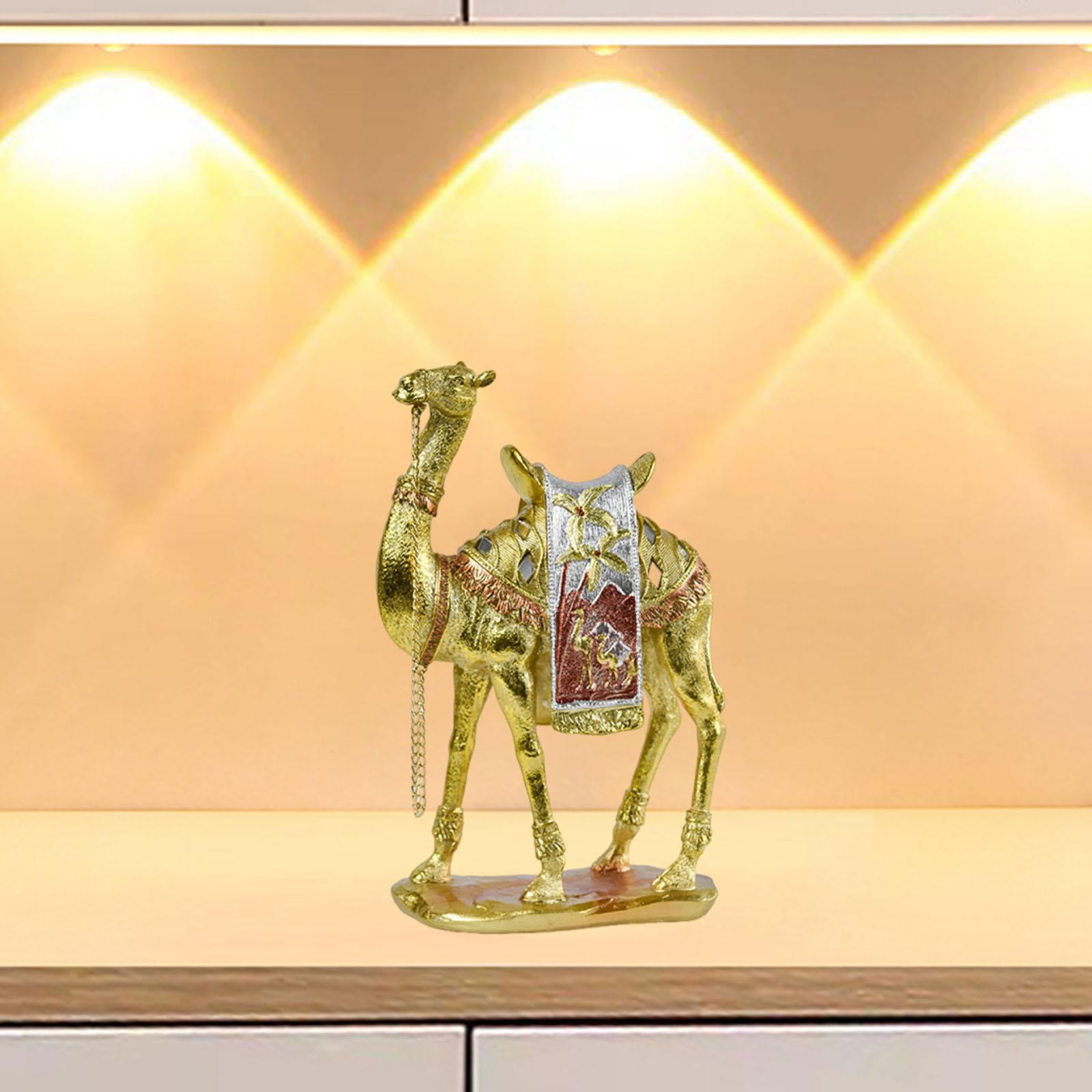 menolana Luxury Camel Statue Animal Figurine Housewarming Gift Artwork ...