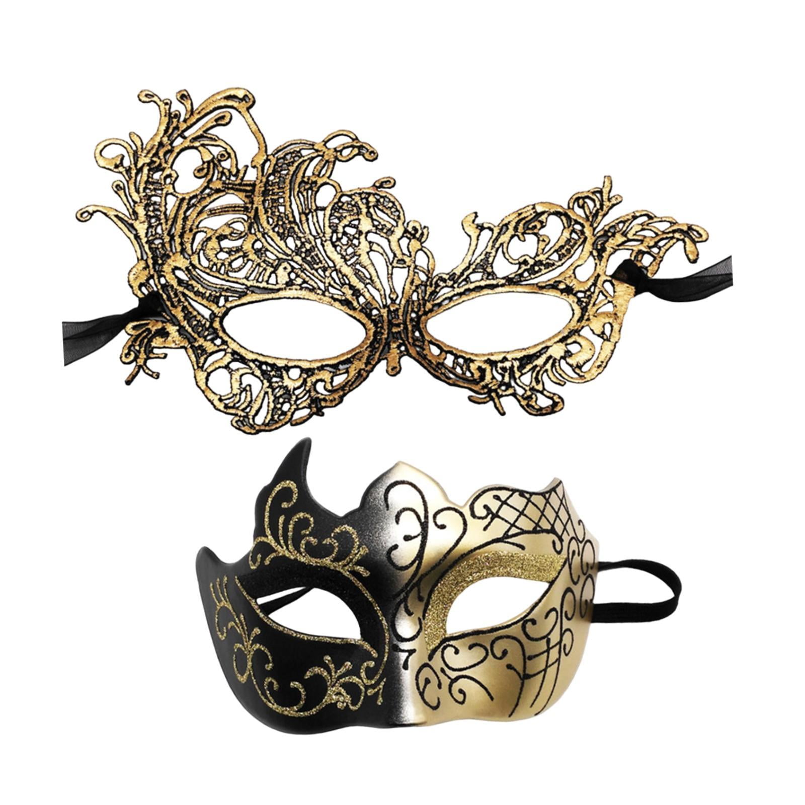 menolana Masquerade Mask Couple Set Cosplay Costume Accessories ...