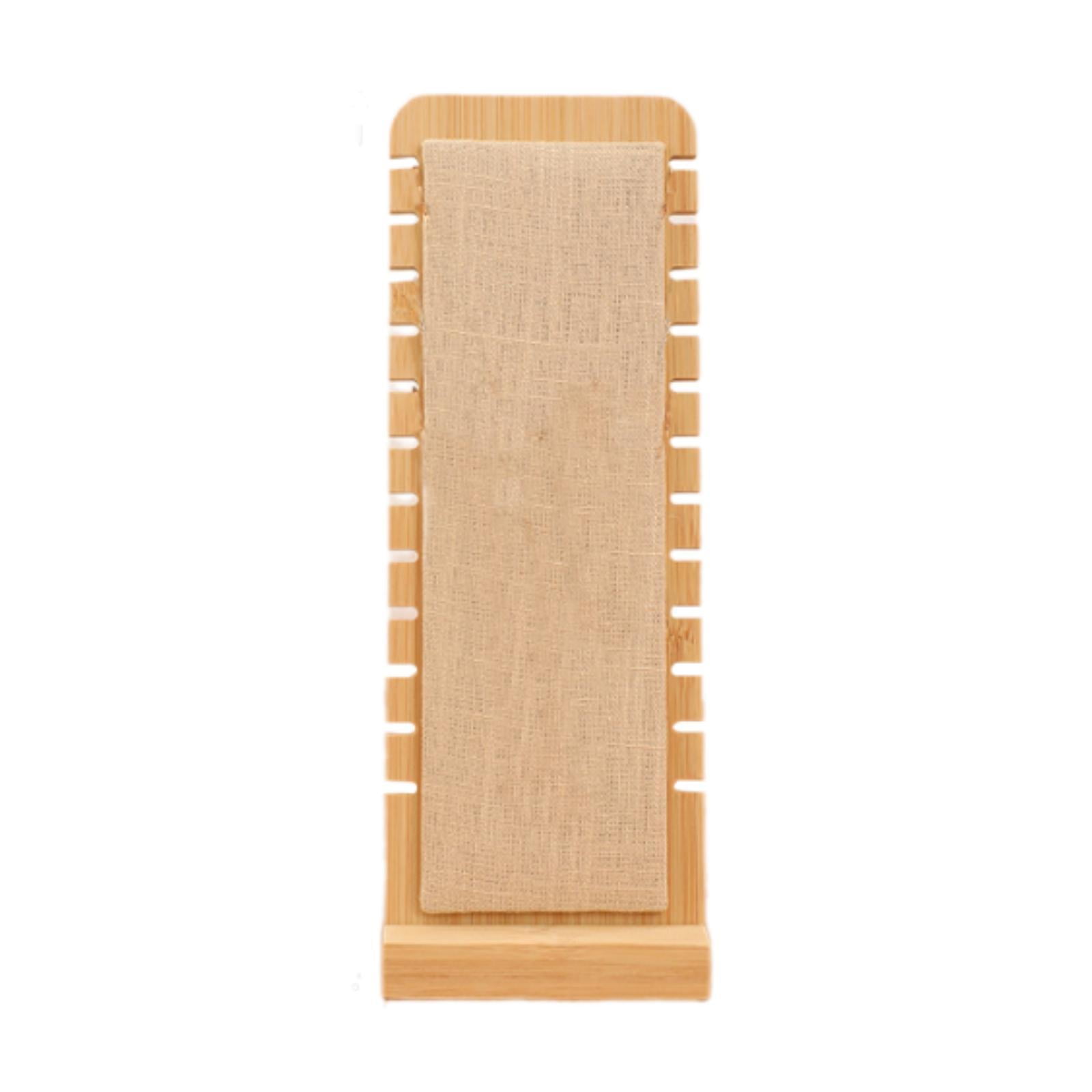 menolana Necklace Display Stand Organizer Handcraft Rack Wooden Jewelry ...