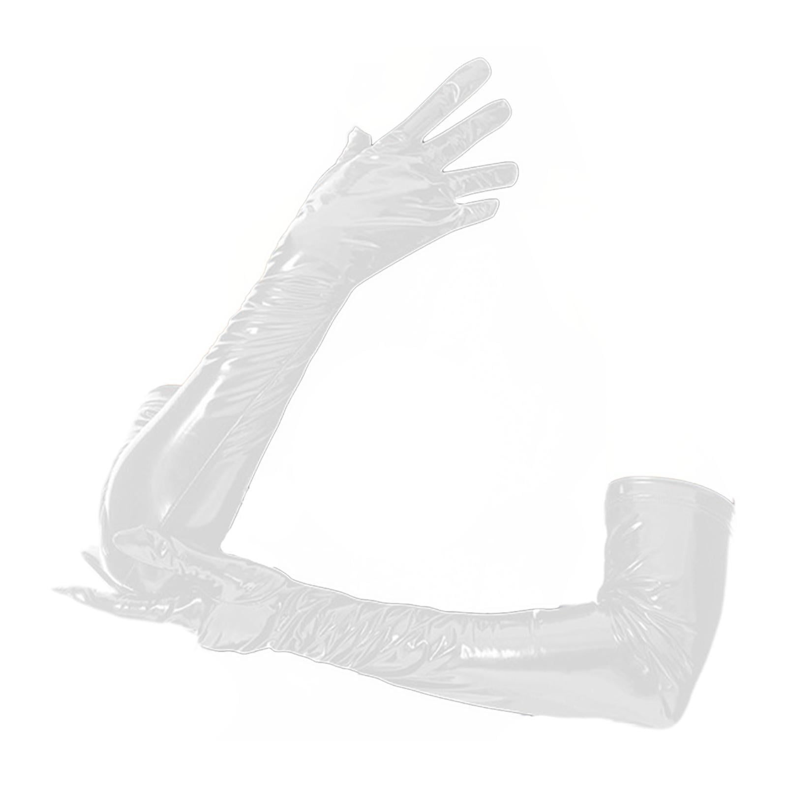 menolana Patent Leather Gloves Costume Accessory Dress up Full Finger ...