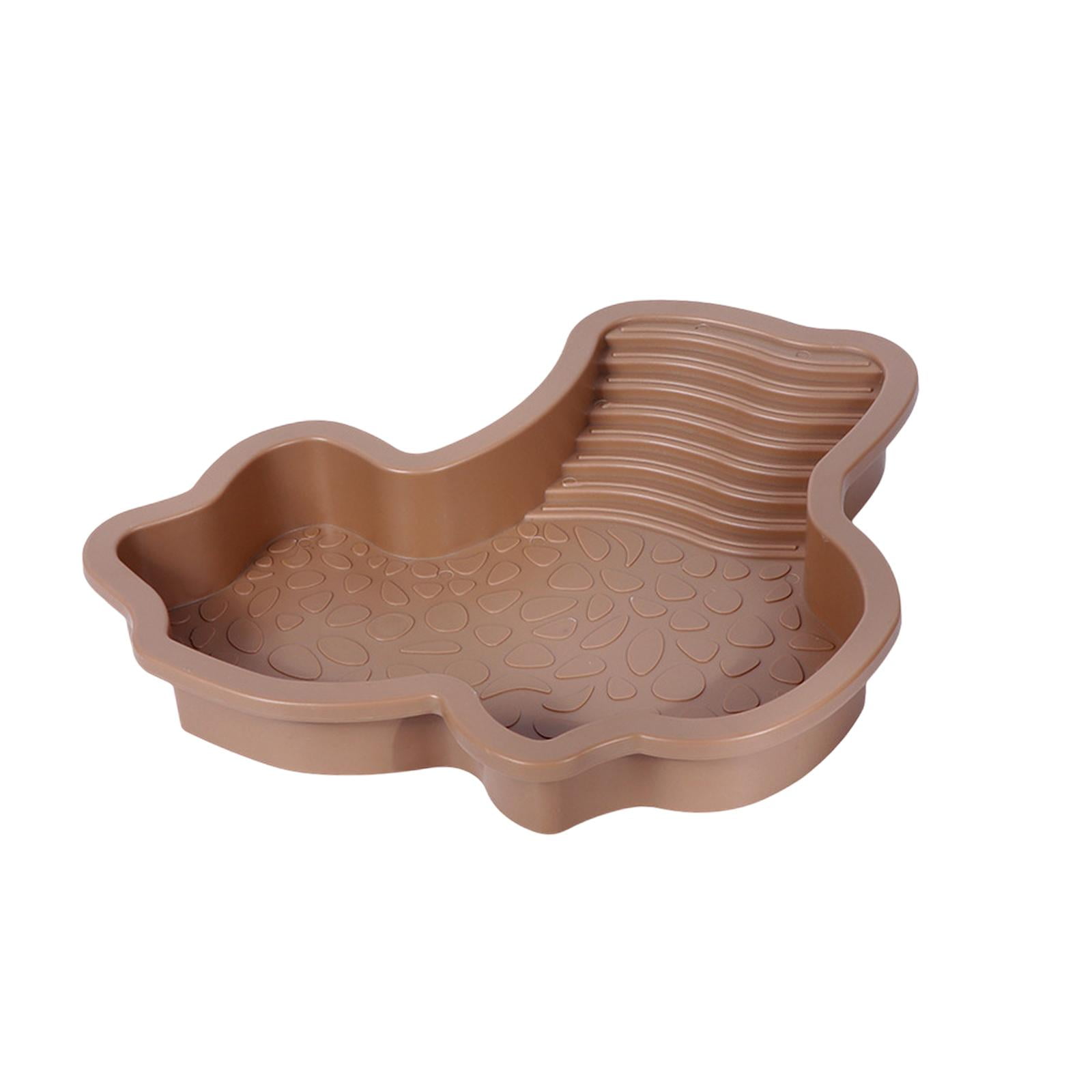 menolana Reptile Bathing Pool with Ramp Turtle Basin for Pet Supplies ...